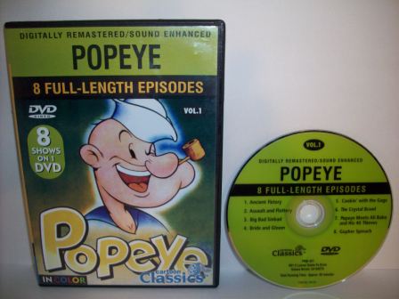 Popeye - 8 Full-Length Episodes Vol. 1 - DVD, Just Go Vintage
