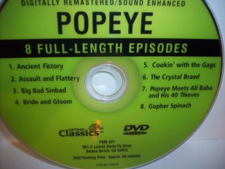 Popeye - 8 Full-Length Episodes Vol. 1 - DVD, Just Go Vintage