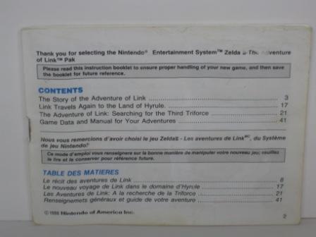 Zelda II - The Adventure of Link - NES Manual | Just Go Vintage